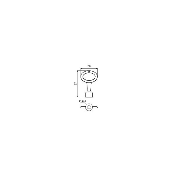 TR3 7mm Triangle Spanner Key
