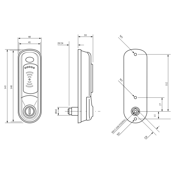 Pulsar RFID Digital Combination Lock 3786
