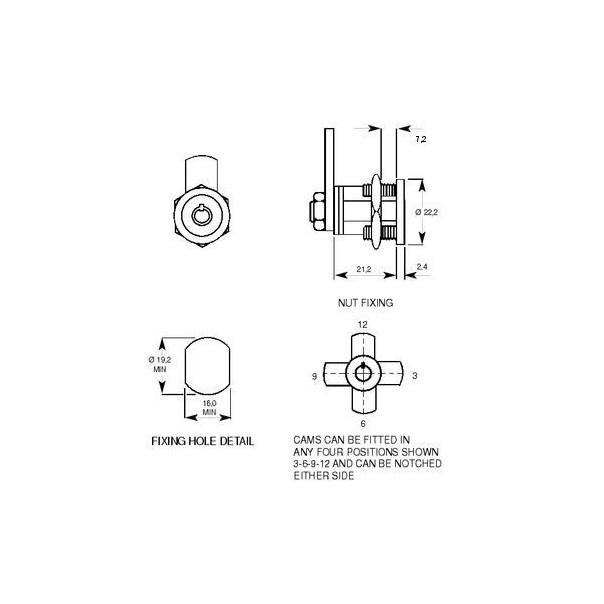 Radial Pin Tumbler Lock 4322