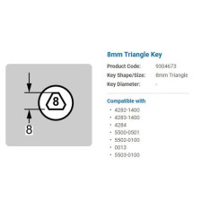 TR2 8mm Triangle Spanner Key