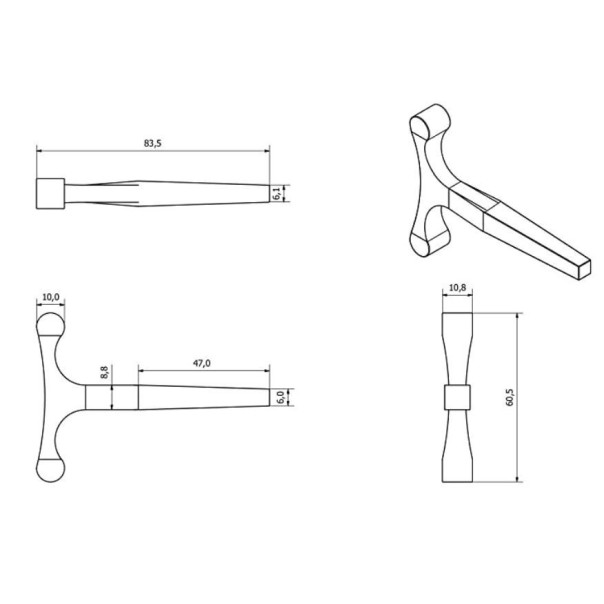 B1 T Key 8mm Square Drive