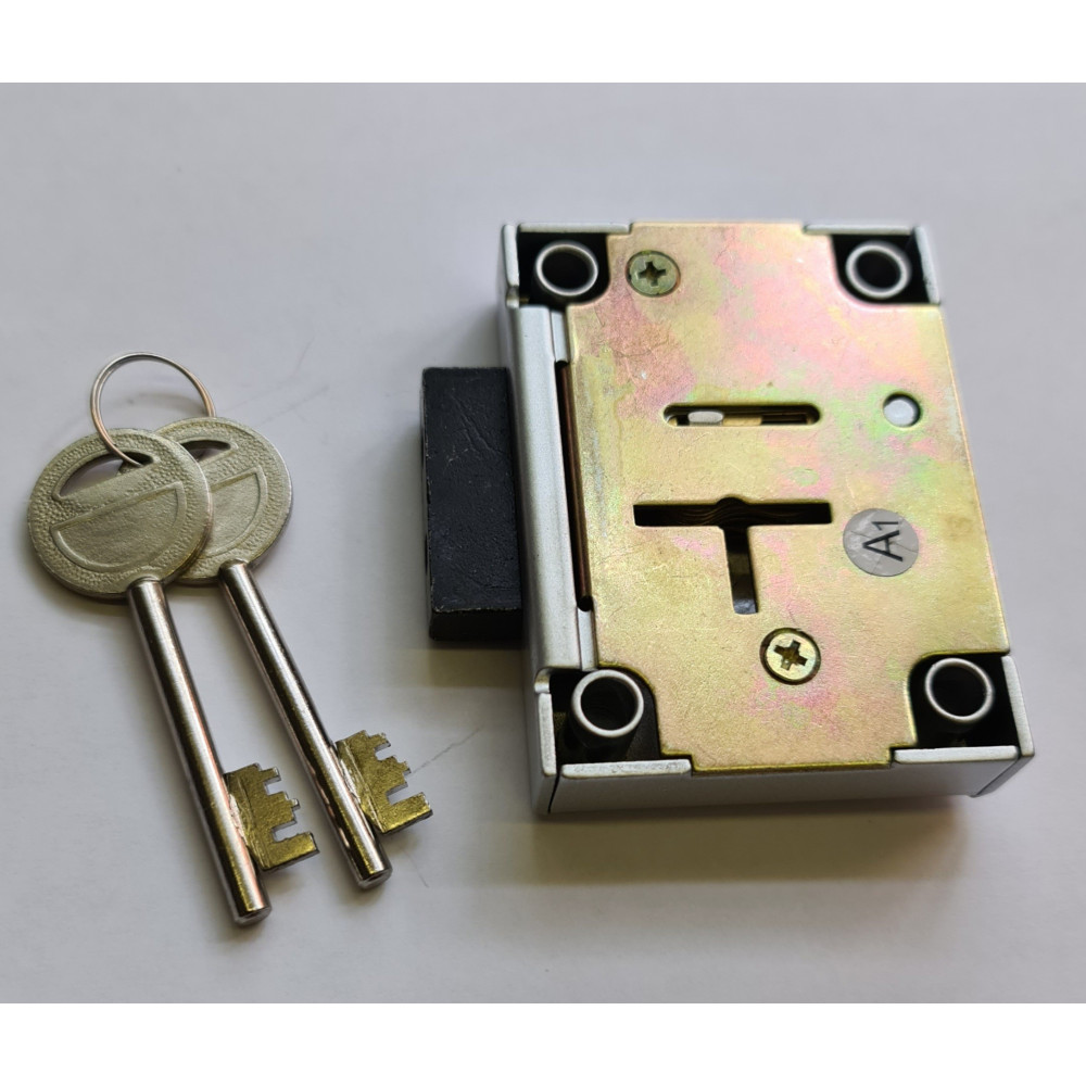 993 Safe Lock 60x80mm with 3 way keyhole