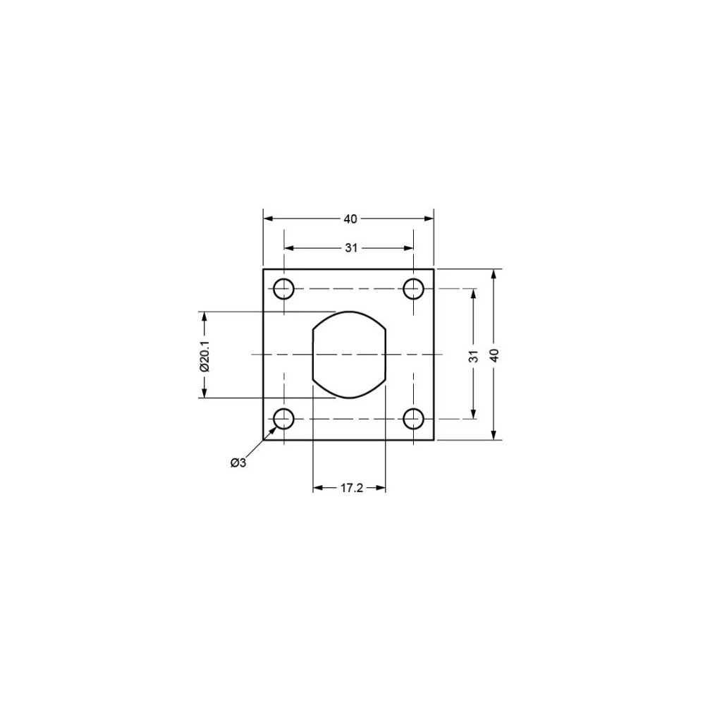 Lowe and Fletcher B4141 Double D Fixing Plate